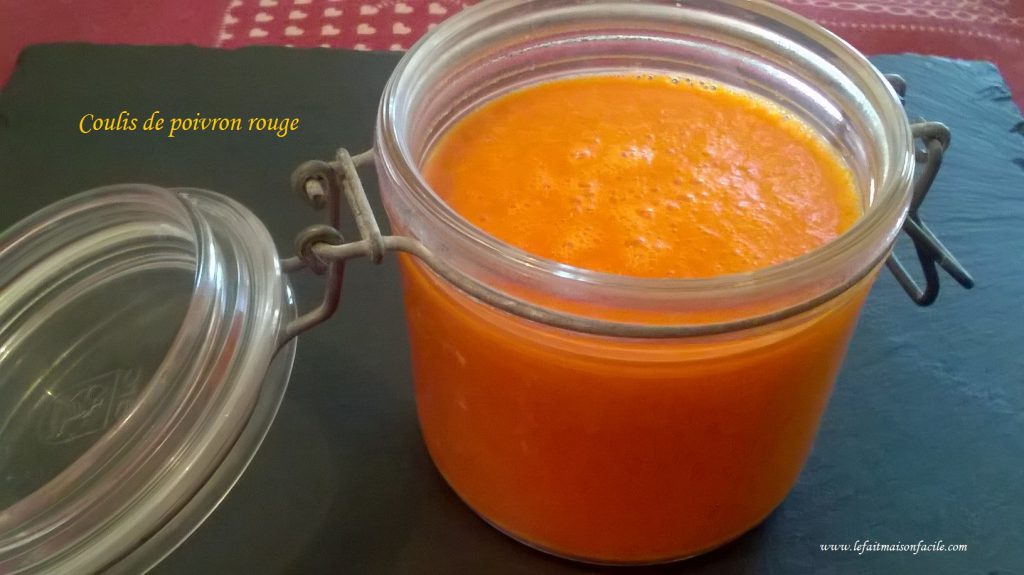 Recette Coulis de poivron rouge - Le fait maison facile